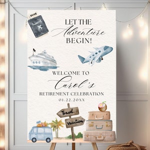 Retirement Welcome Sign Farewell Retirement Party Entrance Sign ...