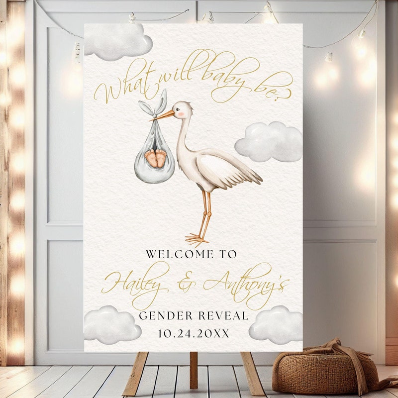 Stork Yard Sign - Etsy
