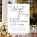 Wedding Unplugged Ceremony Sign Custom Wedding Ceremony Welcome Sign ...