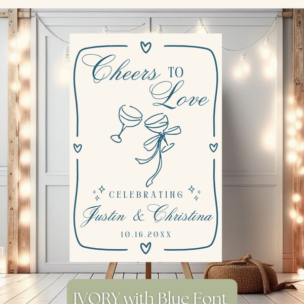 Custom Welcome Cheers Wedding Sign - Etsy