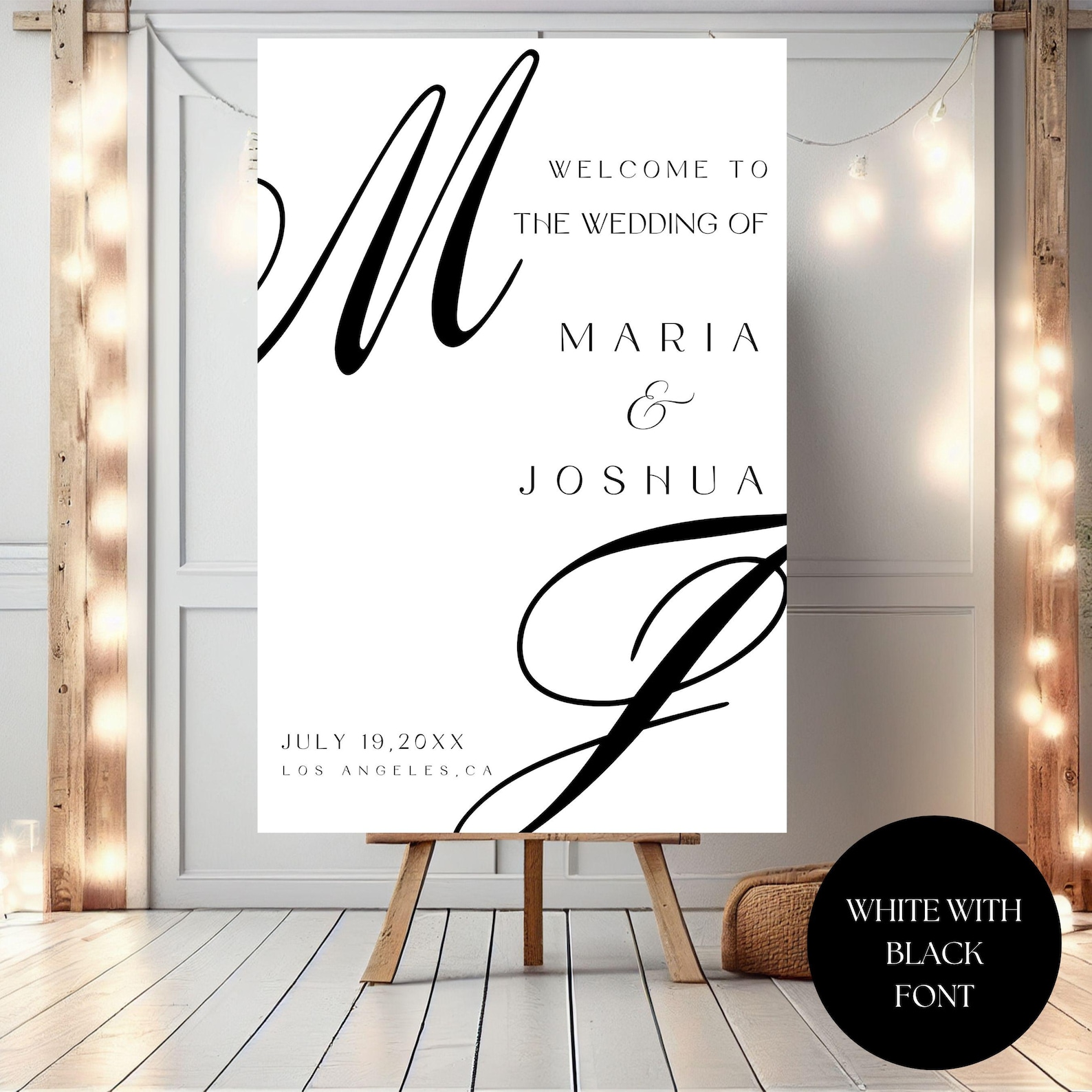 Wedding Welcome Sign Custom Elegant Welcome Sign for Wedding ...
