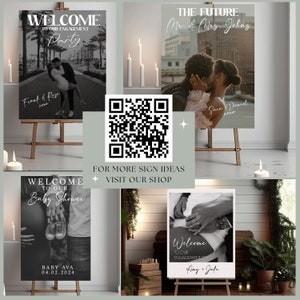 She Said Yes Engagement Party Welcome Sign Custom Photo Welcome Sign ...