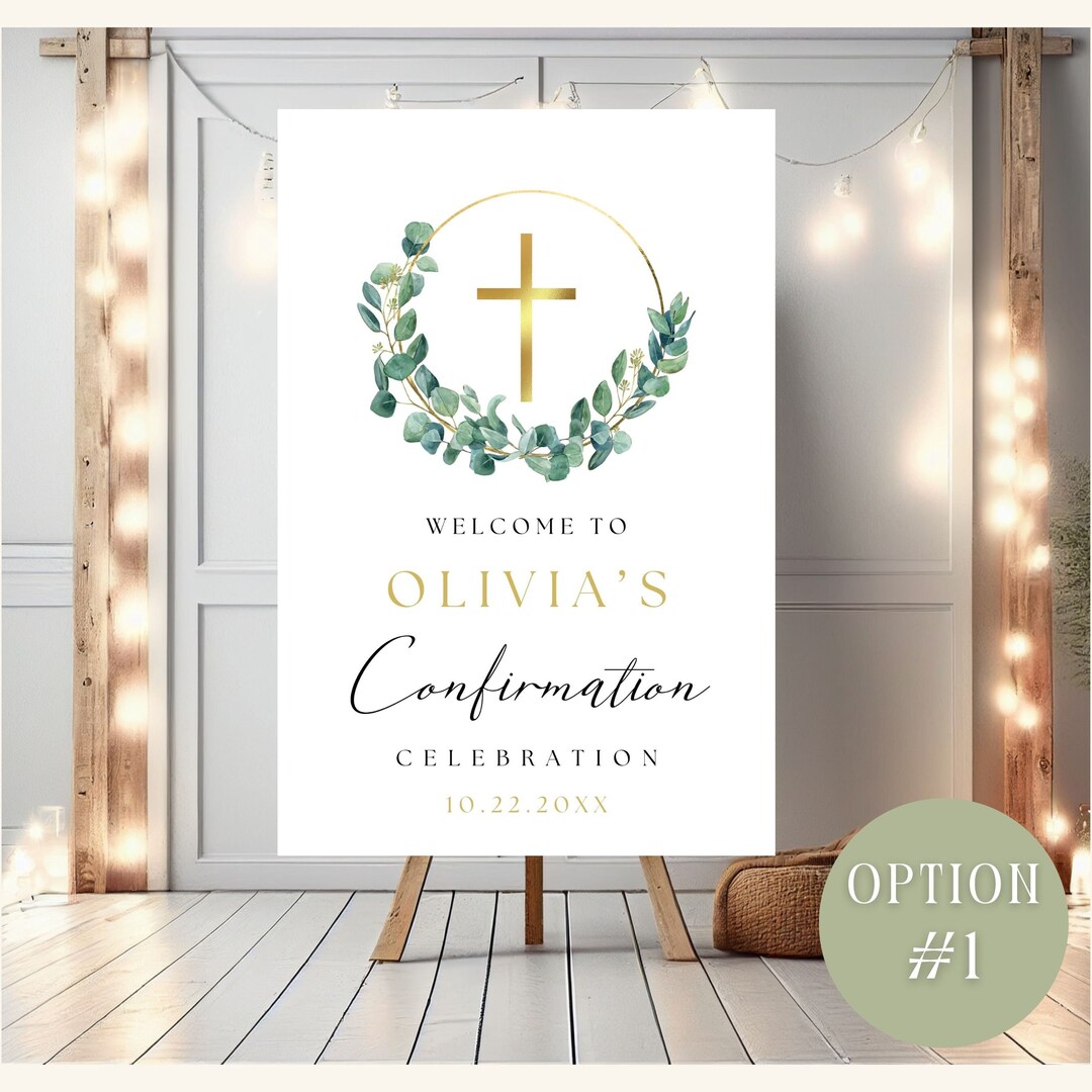 Confirmation Welcome Personalized Sign Custom Confirmation Sign Girl ...