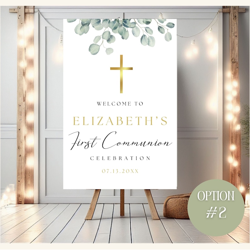 Personalized First Communion Welcome Sign Custom First Communion Sign ...