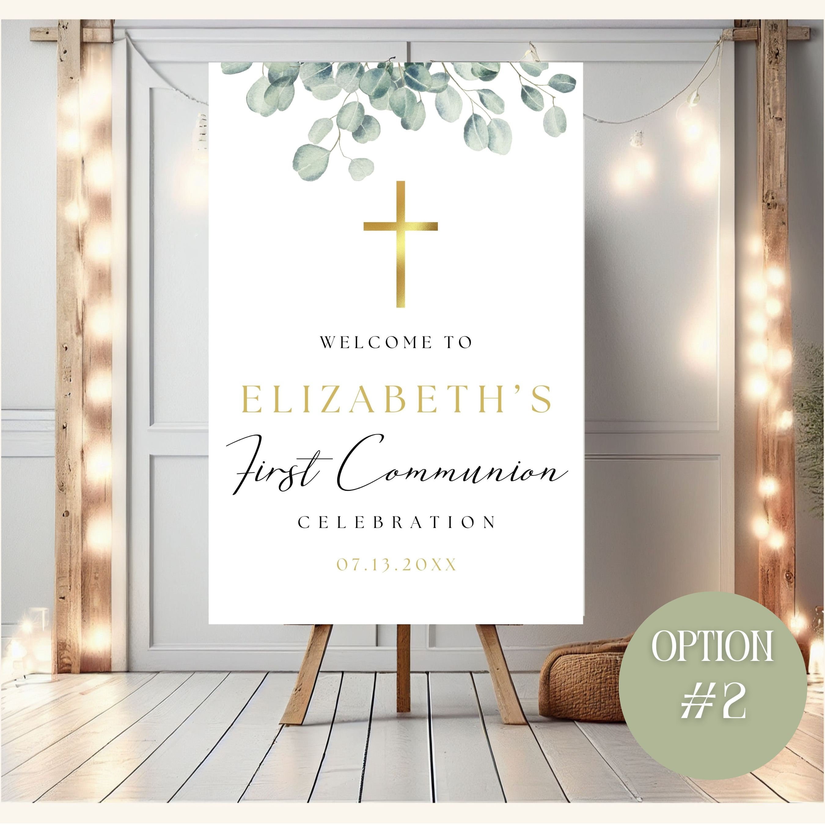 Personalized First Communion Welcome Sign Custom First Communion Sign ...