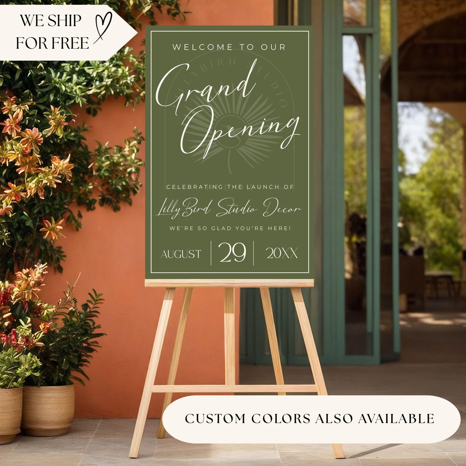 Custom Grand Opening Welcome Sign Custom Shop Launch Sign Commercial ...