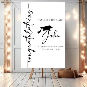 Graduation Welcome Party Sign Custom Grad Party Sign Personalized ...