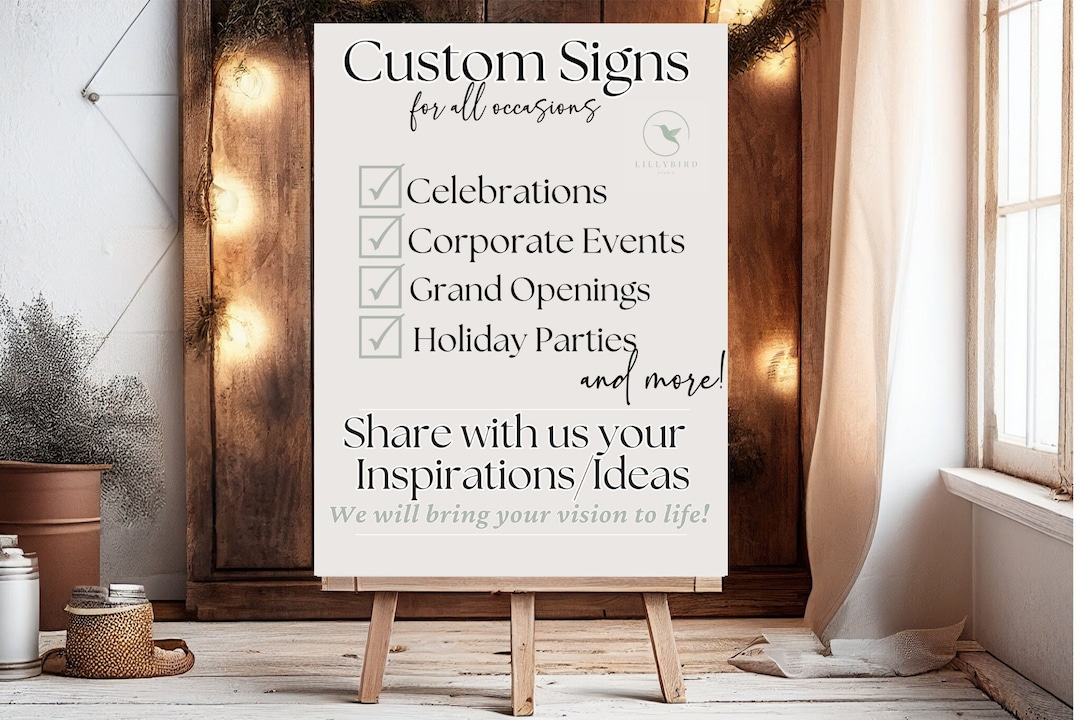 Custom Signs for Events Customized Celebration Sign Custom Company ...