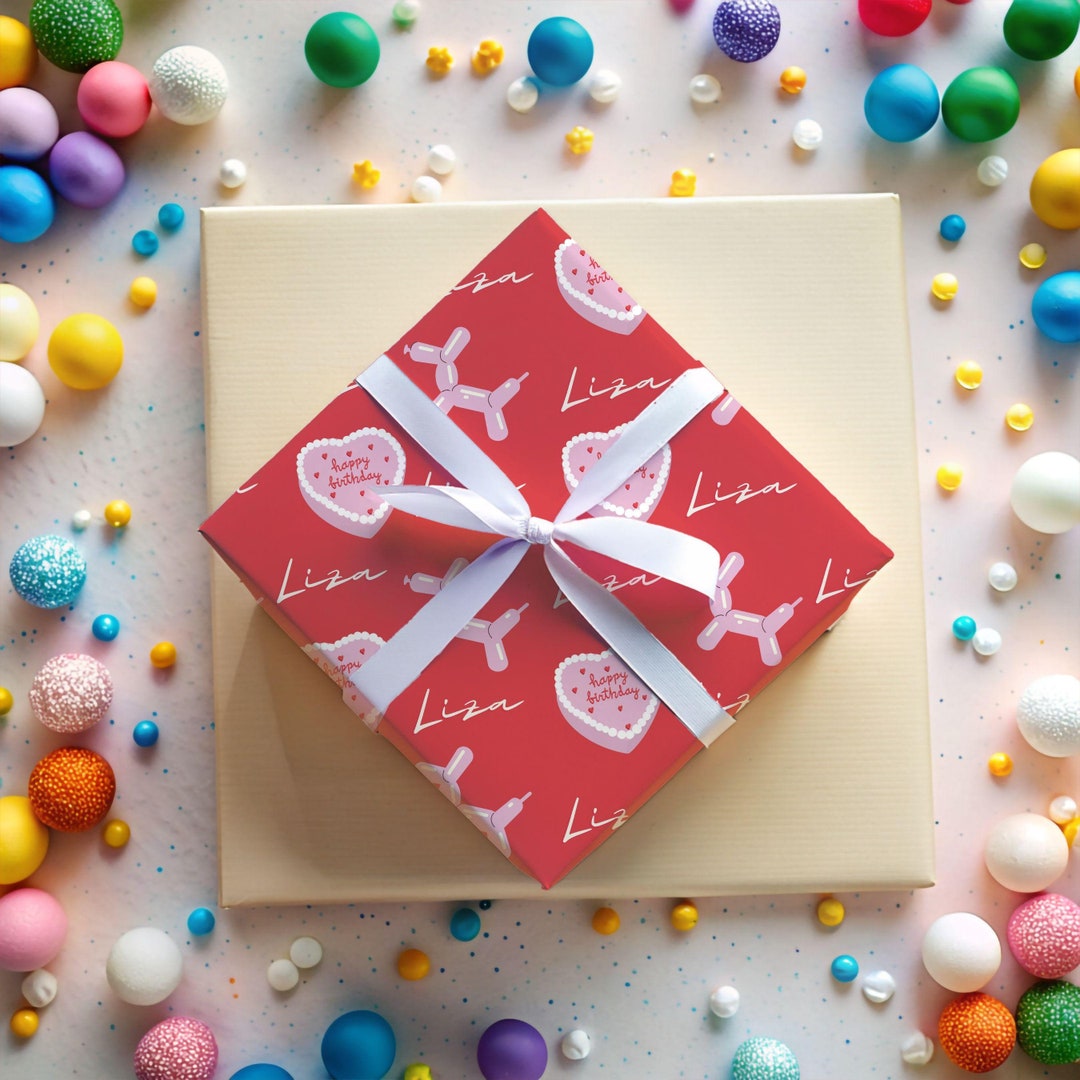 Personalized Birthday Wrapping Paper Custom Birthday Gift Wrap With ...