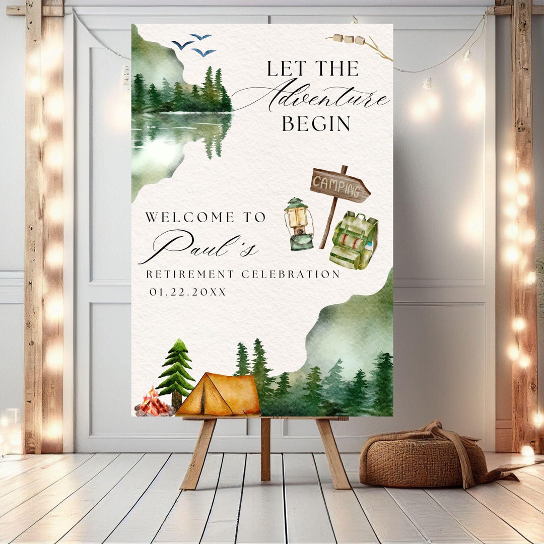 Retirement Welcome Sign Farewell Retirement Party Entrance Sign ...