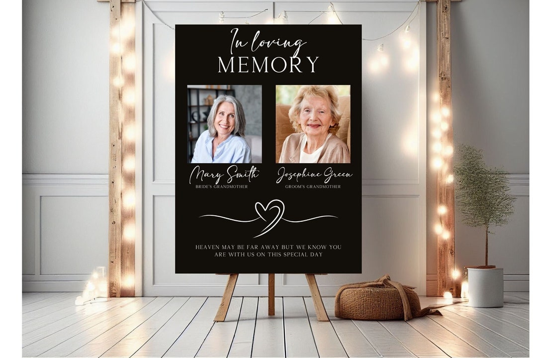 Custom Wedding Memorial Sign in Loving Memory Wedding Memorial Sign ...