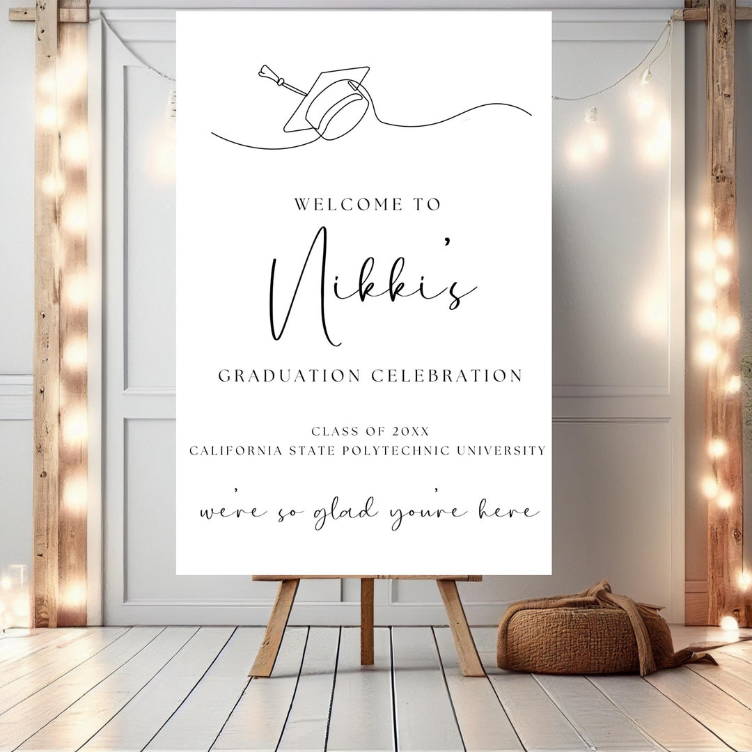 Custom Graduation Party Sign Personalized Grad Party Decor Class of ...