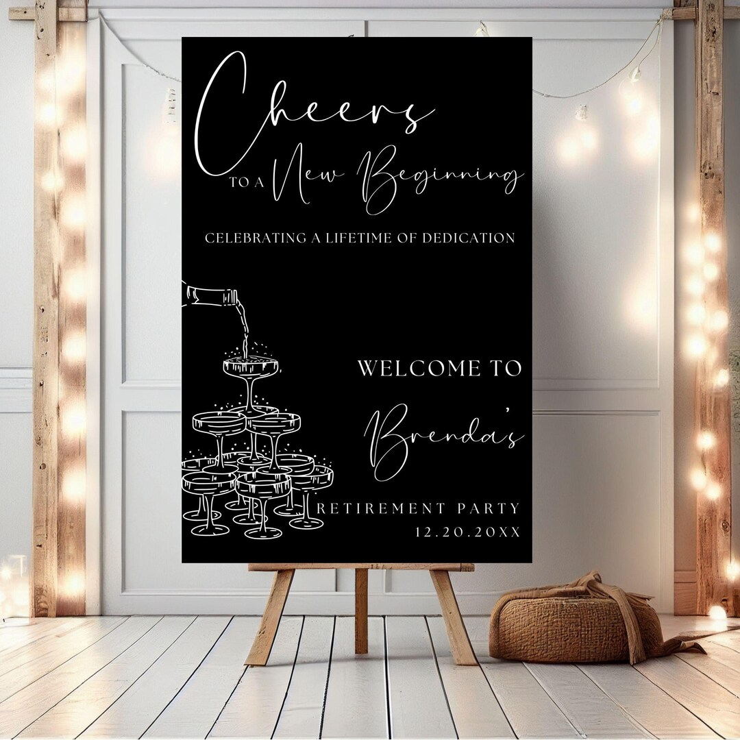Retirement Welcome Sign Farewell Retirement Party Entrance Sign ...