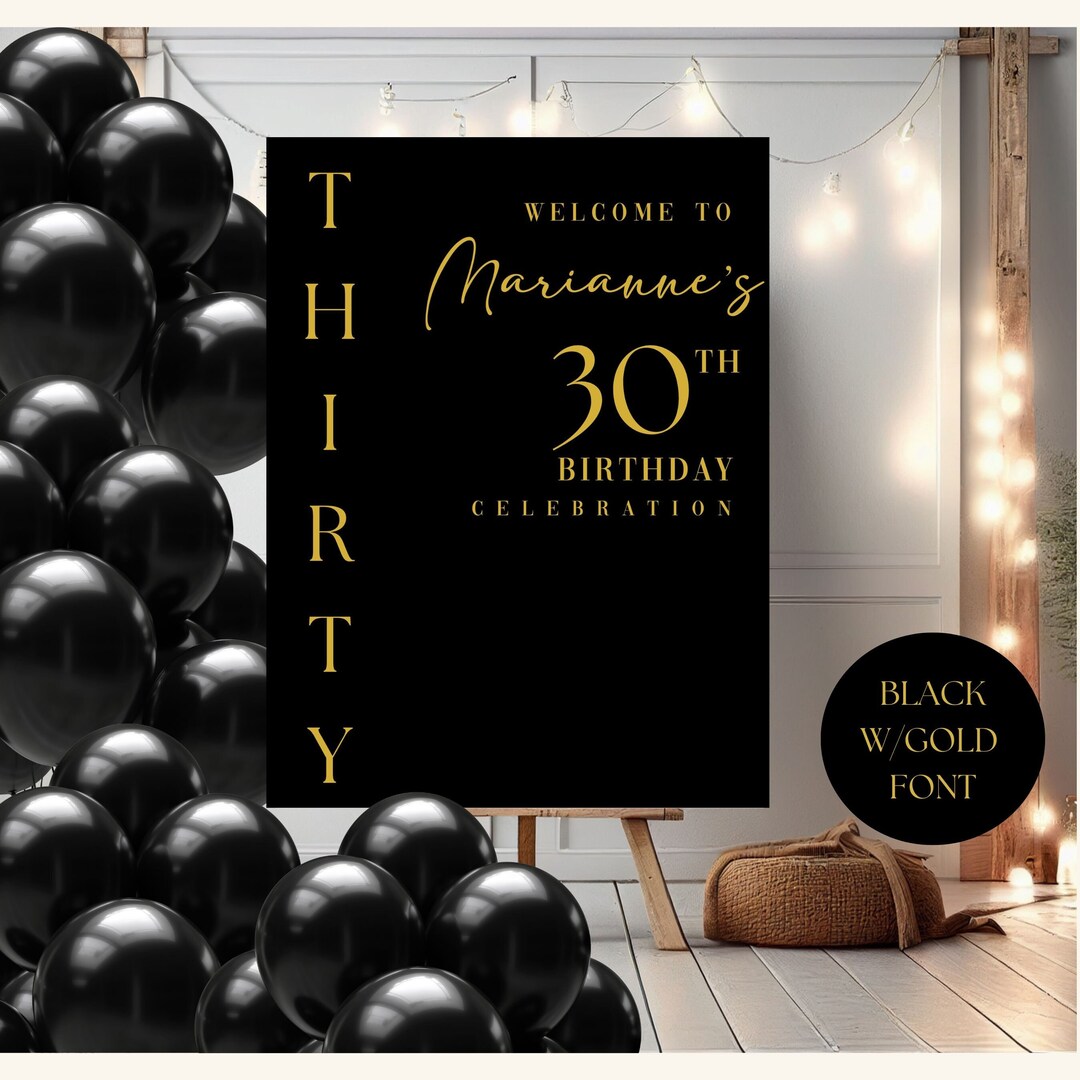 Custom Birthday Party Welcome Sign Any Birthday Celebration Birthday ...