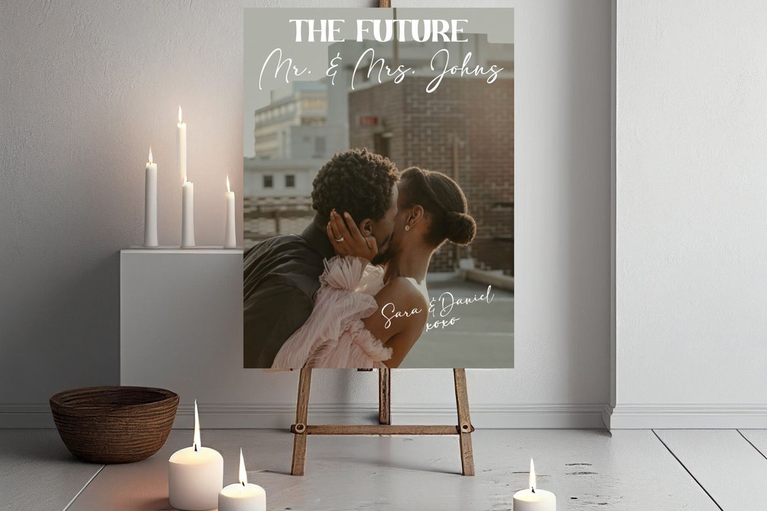 Engagement Party Future Mr and Mrs Welcome Sign Custom Photo Welcome ...