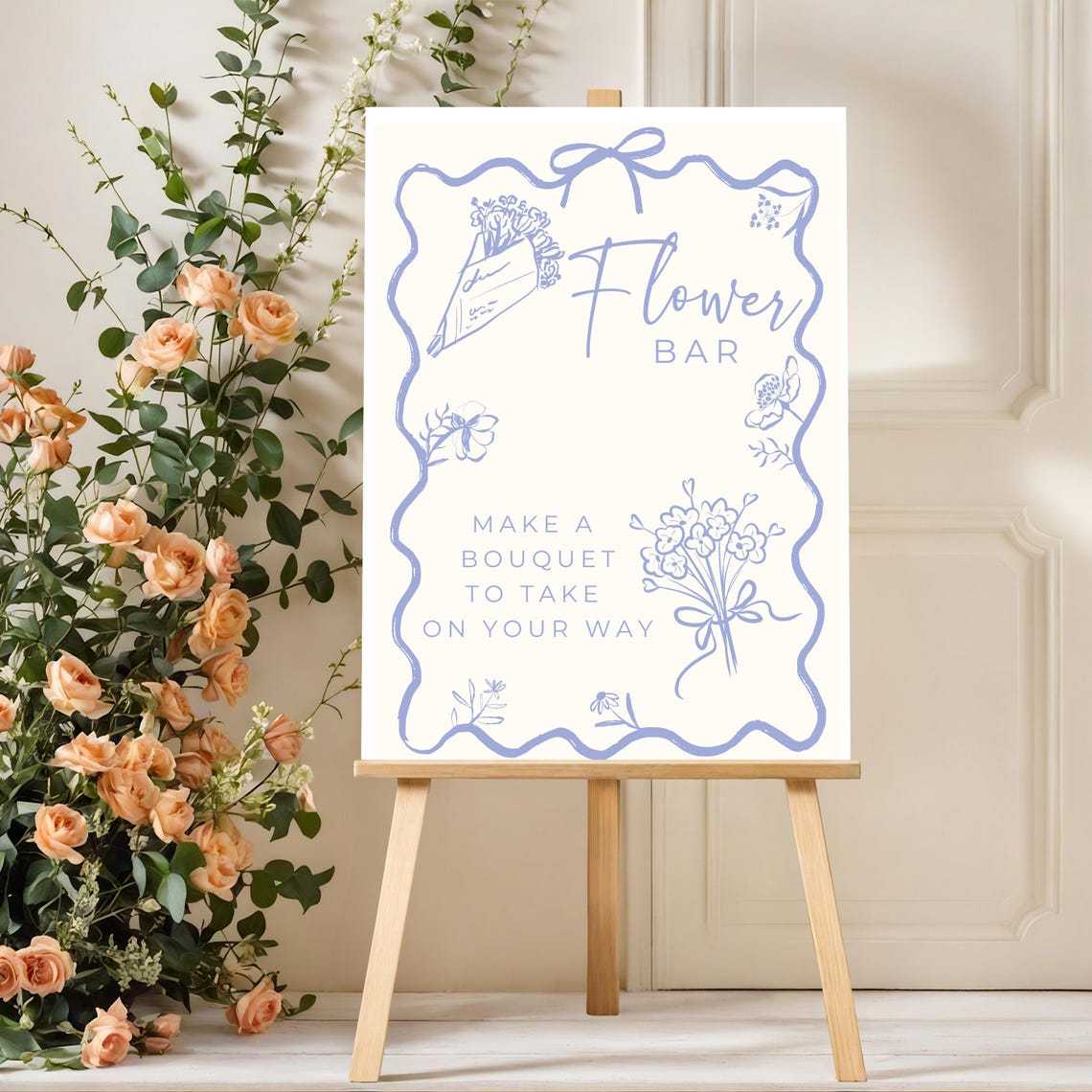 Flower Bar Fresh off the Market Bridal Shower Party Sign Personalized ...