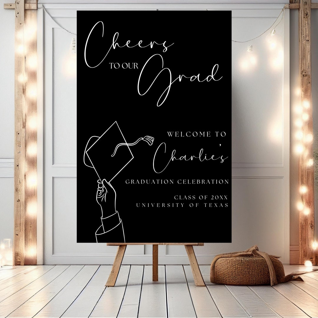 Graduation Party Welcome Sign Custom Grad Party Sign Personalized ...