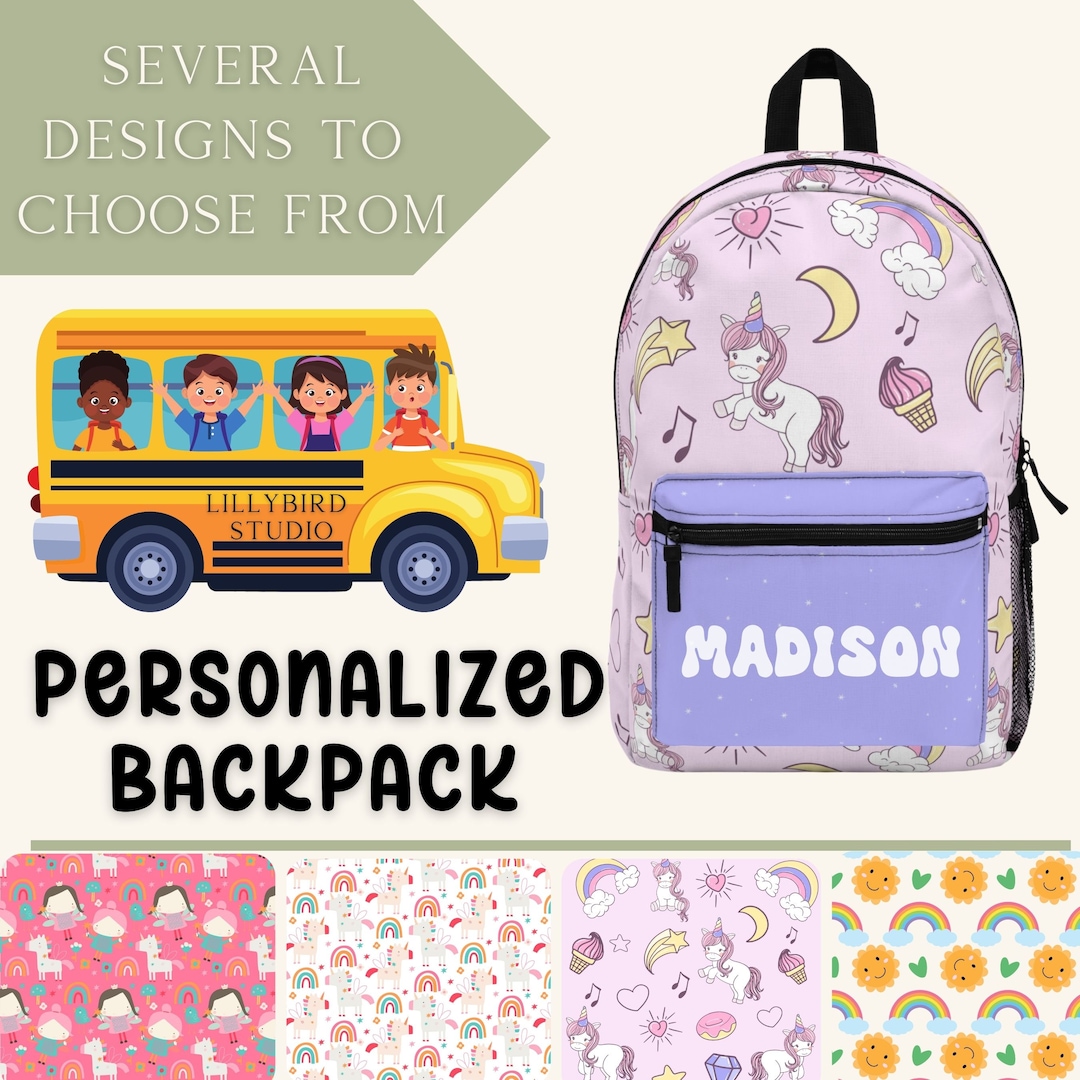 Personalized Kids Backpack Back to School Backpack Customized Kids ...