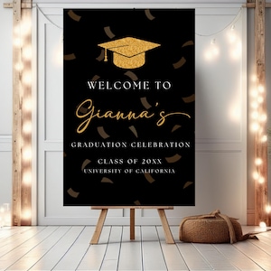 Graduation Welcome Party Sign Custom Grad Party Sign Personalized ...