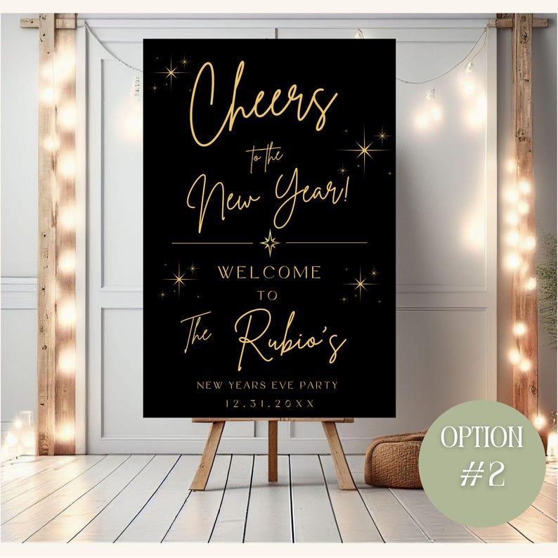 Goodbye 2024 New Years Eve Party Welcome Sign New Years Party Sign New ...