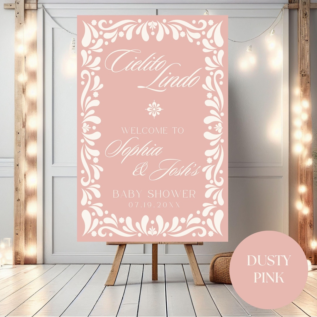 Cielito Lindo Baby Shower Welcome Sign Cielito Lindo Shower Sign Baby ...