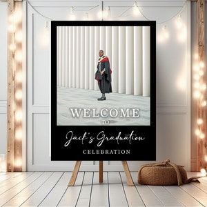 Graduation Party Welcome Sign Custom Photo Grad Party Sign Personalized ...