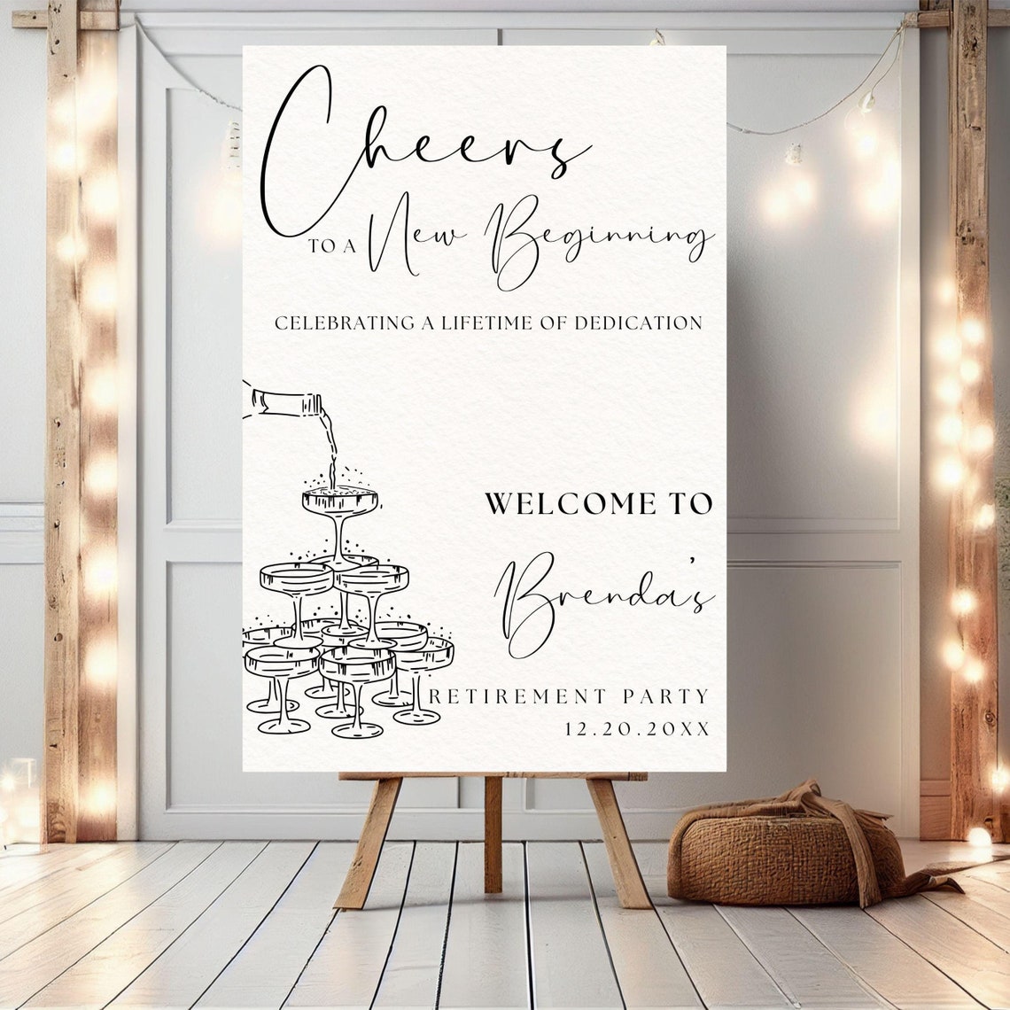 Retirement Party Welcome Sign Farewell Party Entrance Sign Retirement ...