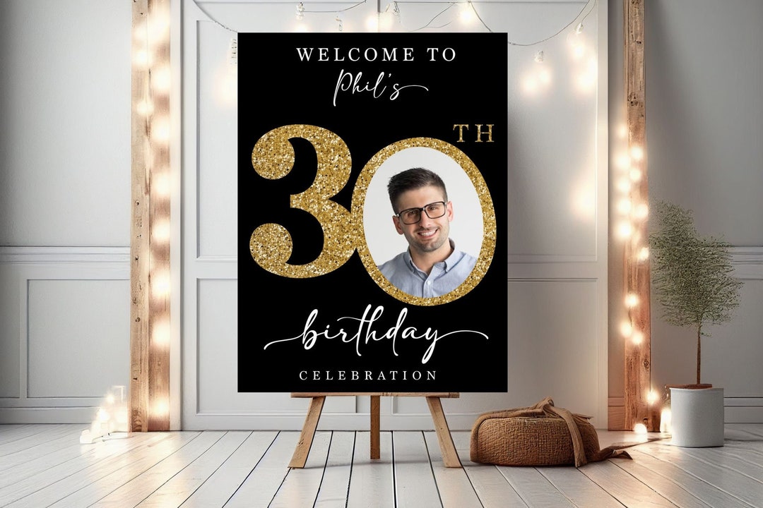 Custom 30th Birthday Party Welcome Sign 30th Birthday Celebration 30th ...