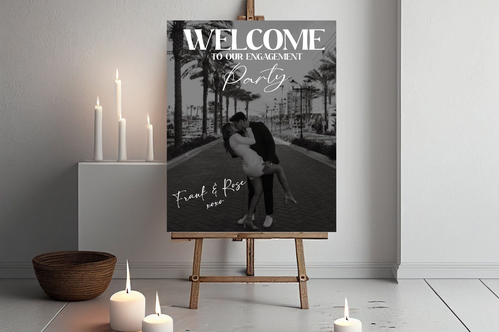 Engagement Party Welcome Sign Custom Photo Welcome Sign for Engagement ...