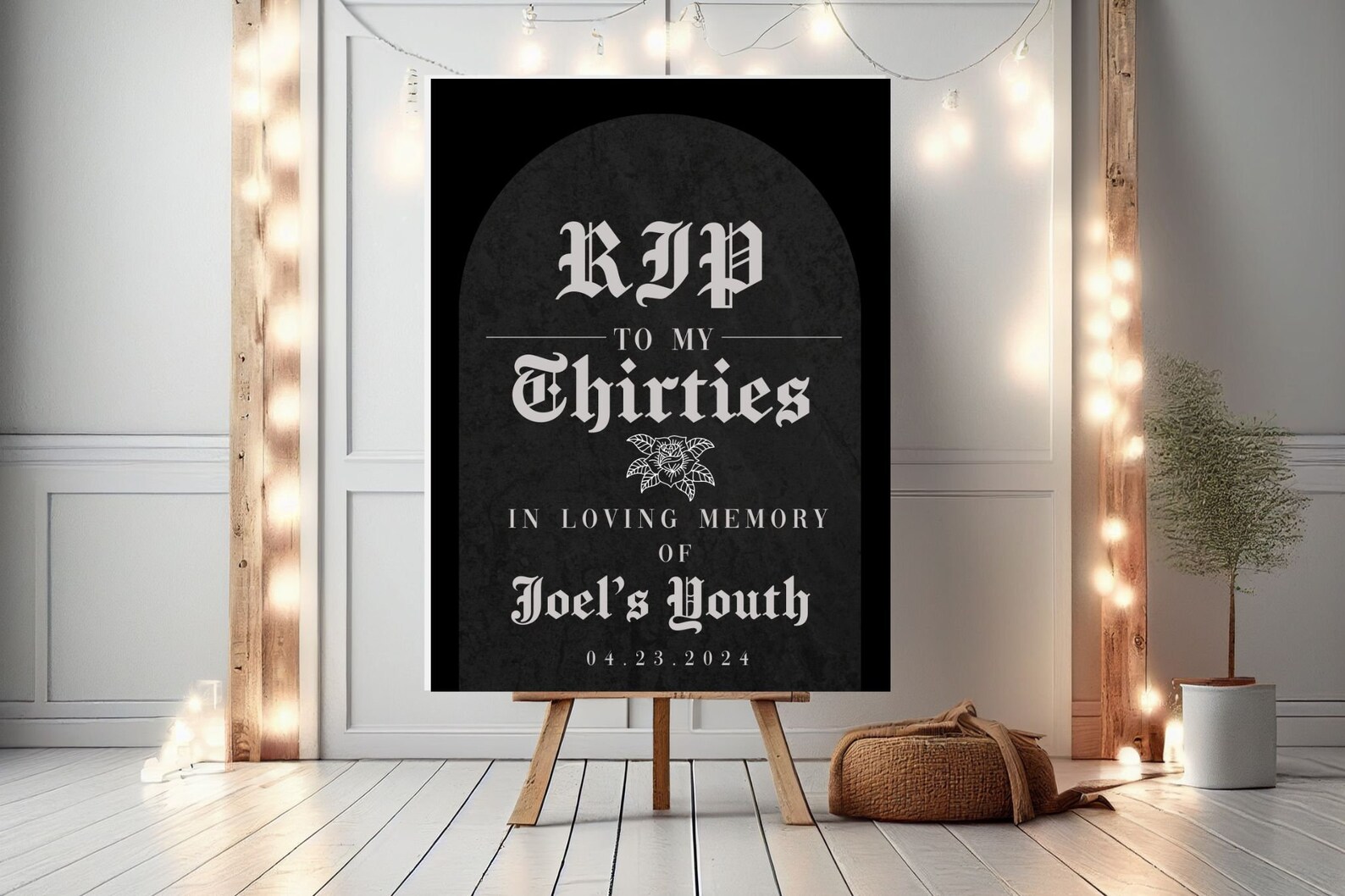 Rest in Peace 30s Birthday Sign RIP 30s Party Welcome Sign in Loving ...