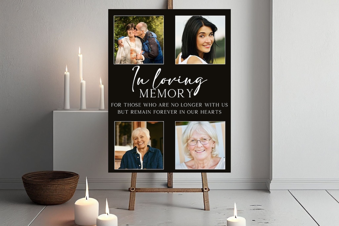 In Loving Memory Wedding Memorial Sign Memorial Portrait Sign Custom ...