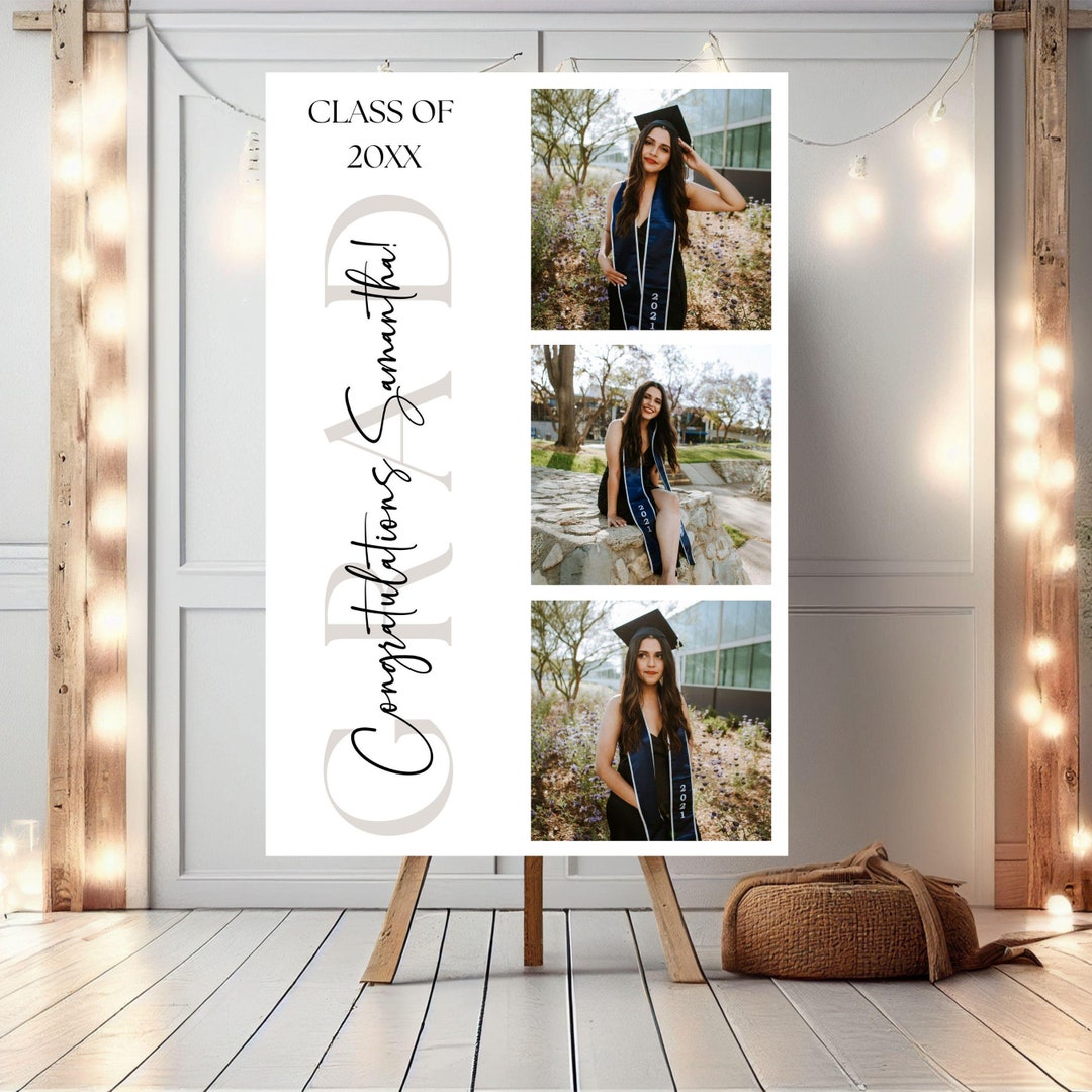 Graduation Welcome Party Sign Custom Photo Grad Party Sign Personalized ...