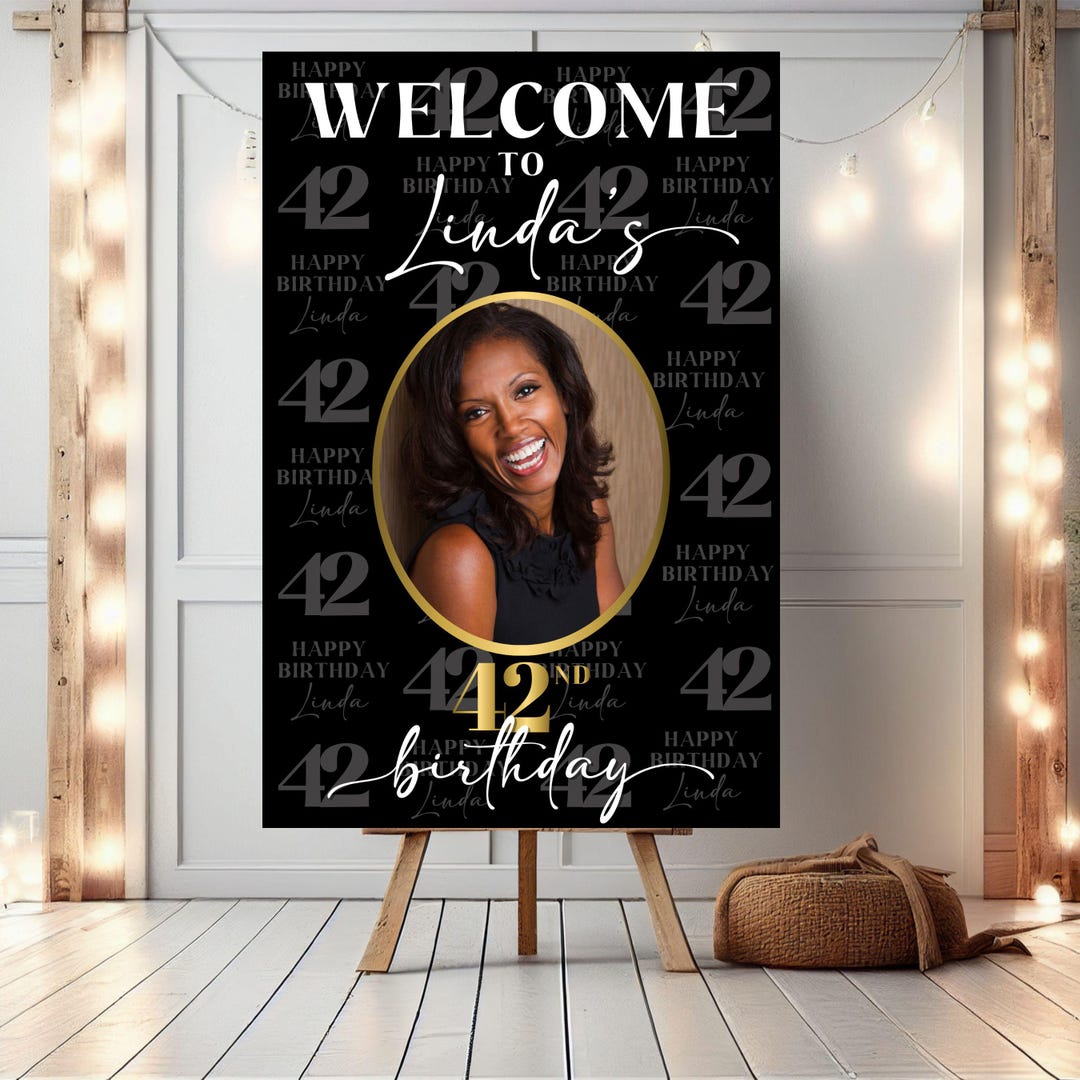 Birthday Party Custom Welcome Sign Any Birthday Celebration Birthday ...