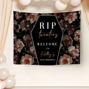 RIP 20s Birthday Backdrop Welcome Party Tapestry 30th Birthday Party ...