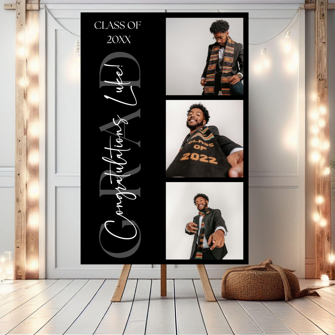 Graduation Party Welcome Sign Custom Photo Grad Party Sign Personalized ...