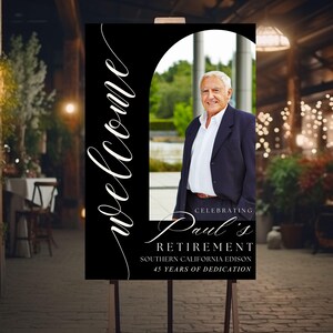 Retirement Welcome Sign Custom Retirement Sign Retirement Party Decor ...