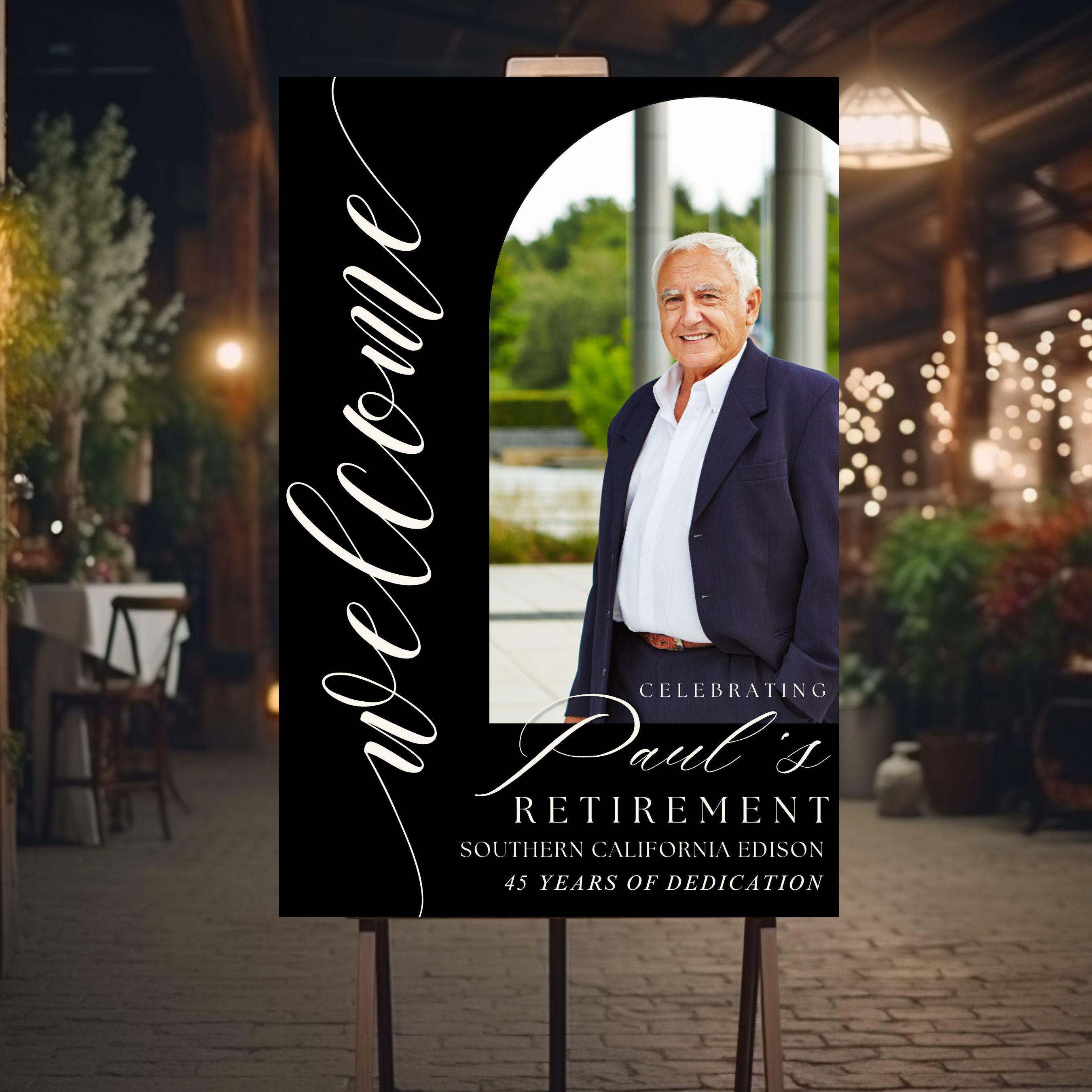 Retirement Welcome Sign Custom Retirement Sign Retirement Party Decor ...