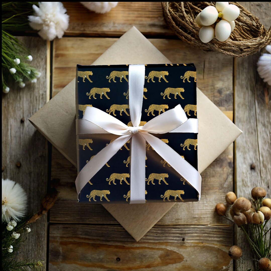 Elegant Cheetah Print Gift Wrap Stylish Wrapping Paper Trendy Animal ...