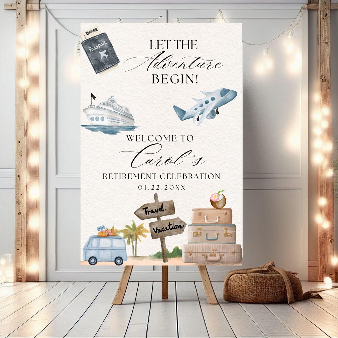 Retirement Welcome Sign Farewell Retirement Party Entrance Sign ...