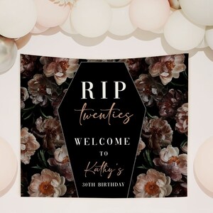 RIP 20s Birthday Backdrop Welcome Party Tapestry 30th Birthday Party ...