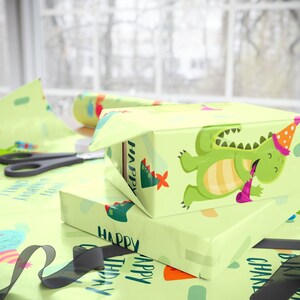 Kids Personalized Birthday Wrapping Paper Custom Birthday Gift Wrap ...