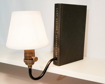 Bookshelf Lamp. Bookcase Light. Bookcase/bookshelf Decor. Book Sconces ...
