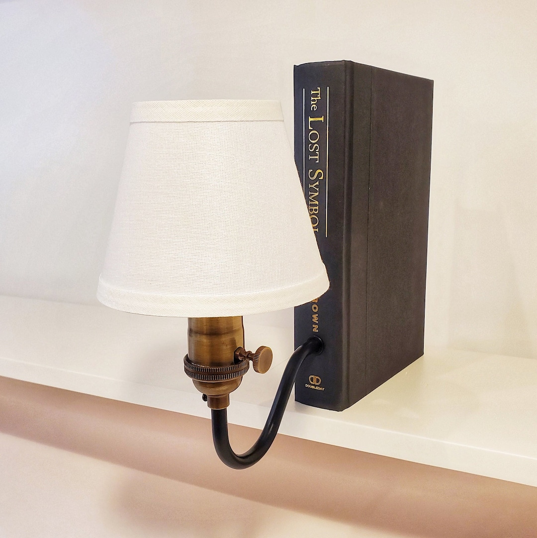 Bookshelf Lamp. Bookcase Light. Bookcase/bookshelf Decor. Book Sconces ...