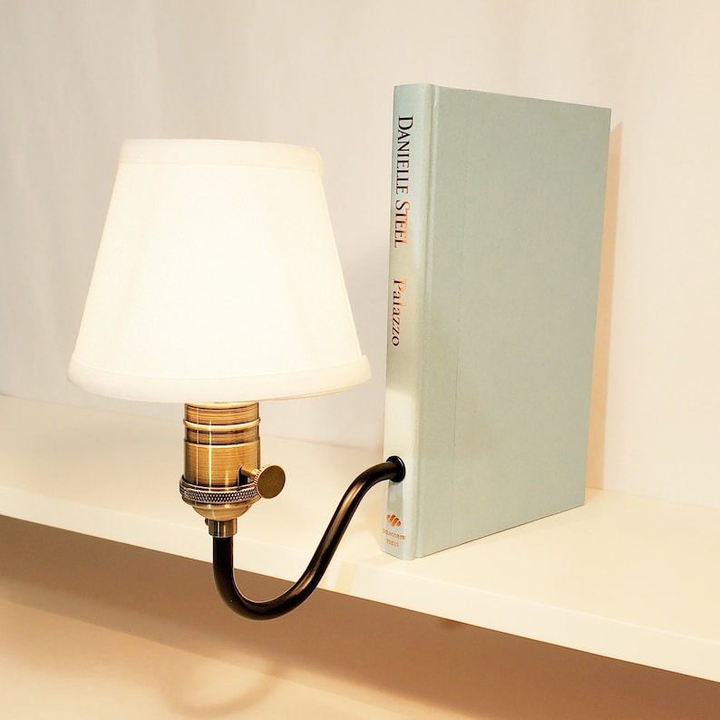 Bookshelf Lamp. Bookcase Light. Bookcase/bookshelf Decor. Book Sconces ...