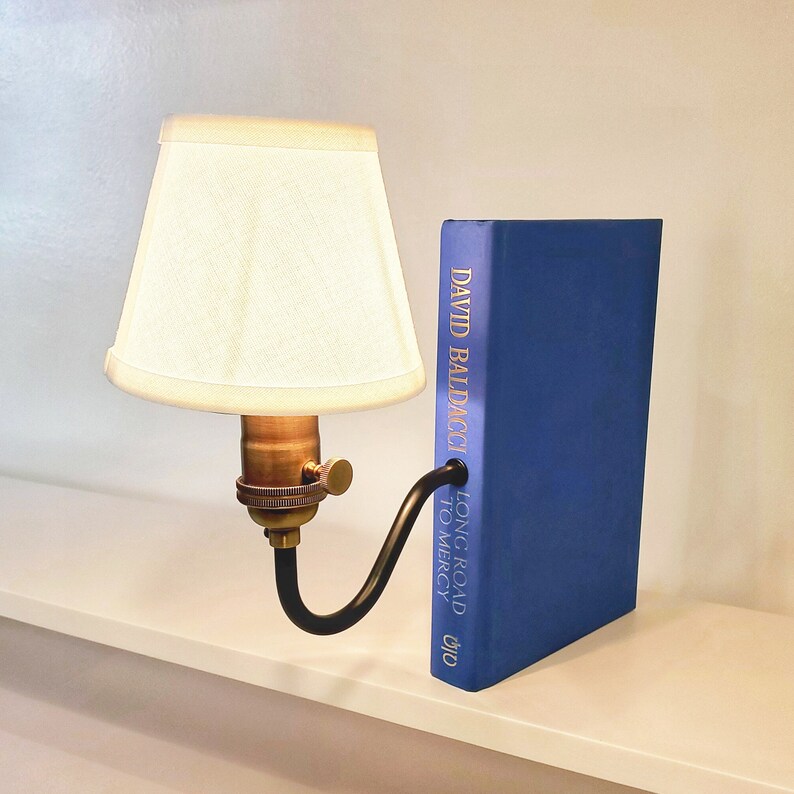 Bookshelf Lamp. Bookcase Light. Bookcase/bookshelf Decor. Book Sconces ...