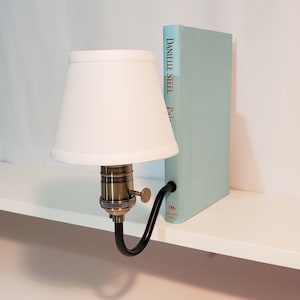 Bookshelf Lamp. Bookcase Light. Bookcase/bookshelf Decor. Book Sconces ...