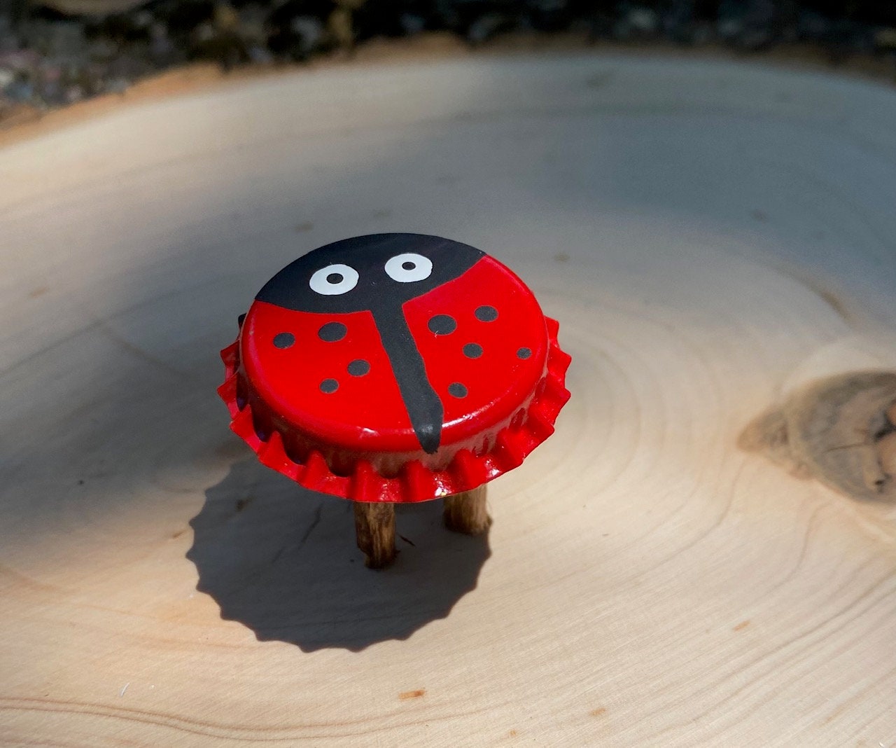 Miniature Ladybug Garden Chair, Fairy Garden, Gnome Garden, Ladybug ...