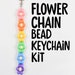 Rainbow Flower Chain Bead Buddy Pony Bead Keychain Kit - Etsy