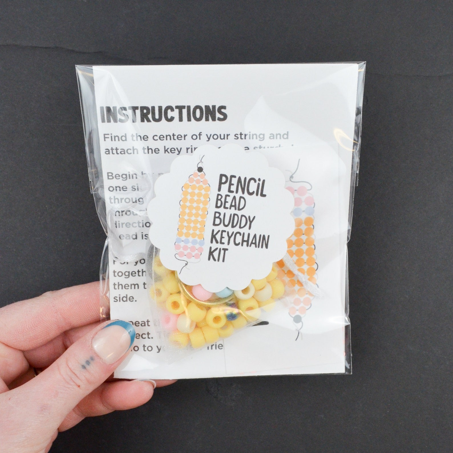 Pencil Bead Buddy Pony Bead Keychain Kit - Etsy