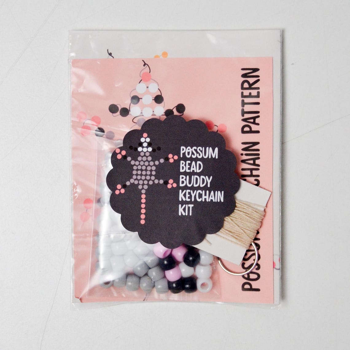 DIY Possum Bead Buddy Pony Bead Keychain Kit - Etsy